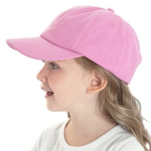 Wahsed-Cotton Baseball-Hats Toddler Baby-Boys-Girls - Sun Protection Infant Child Hats Fit for 2-8Years (Grey + Pink 2Pieces, 52cm Fit for 2-8 Years)