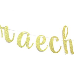 Gold Glitter Reach for The Stars Banner - Graduation Party Decoration - Class of 2022 Banner - Graduation Banner - Grad Decor