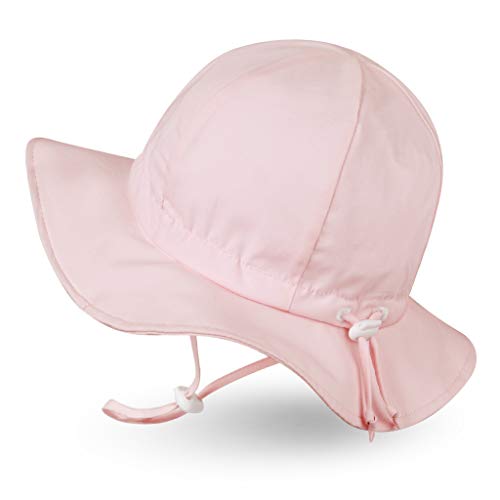 Ami&Li tots Baby Sun Hat Unisex Child Adjustable Wide Brim Sun Protection Hat UPF 50 Sunhat for Baby Girl Boy Infant Kids Toddler - M: Pink