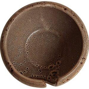 Deals of Today - ABHANDICRAFTS 6" Brown Ceramic Yarn Bowl Knitting Ball Holder Yarn Storage Bowl Crochet All Men Women