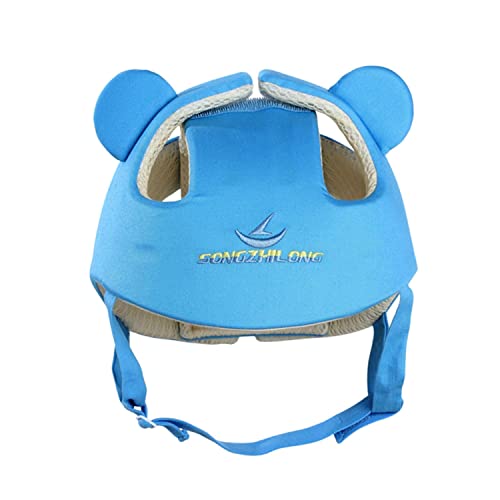 ESUPPORT Baby Adjustable Safety Helmet Headguard Protective Harnesses Hat Providing Safer Environment When Learning to Crawl Walk Play (Blue-1)