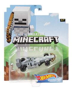 hot wheels 2020 minecraft gaming 1/64 character cars -skeleton vehicle (3/7)