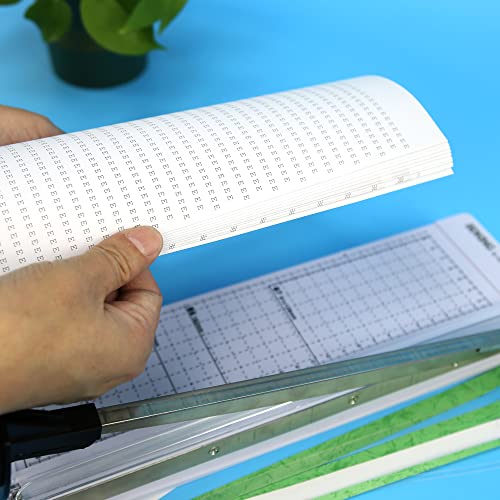 BDKING Paper Trimmer A4 Guillotine Paper Cutter Gridded Photo Trimmer Guillotine Craft Machine with Trimmer Corner Rounder-12 Inch Blade, 10 Sheet Capacity