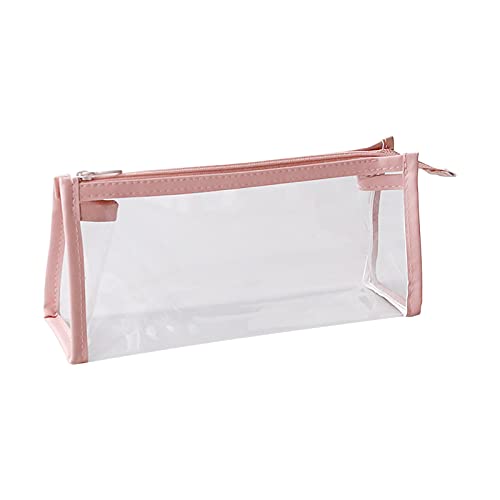 VICKO Clear Pencil Case,Transparent Pencil Pouch Large Capacity Cute Pencil Case Stationery Pen Case Pencil Bag Cosmetic Makeup Toiletries Organizer for Girls and Adults