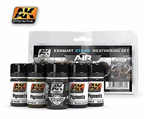 AK Interactive EXHAUST STAINS WEATHERING SET (AIR SERIES) #2037