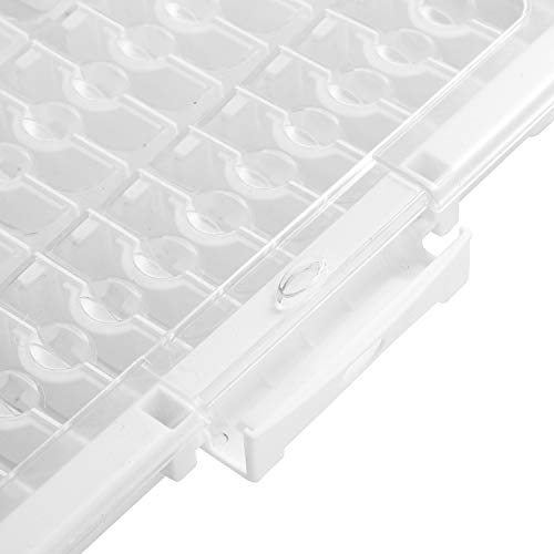 Diamond Bead Storage System, 50 Pcs Removable Clear Plastic Painting Drill Organizer with Snap Shut Lid for Nail Art Rhinestone Jewelry DIY Diamond Cross Stitch Tools and Other Small Items