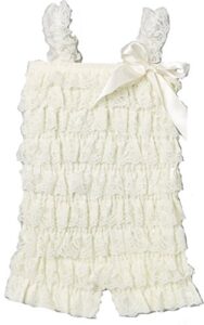 wenchoice girl’s ivory lace romper – s(6m-12m)