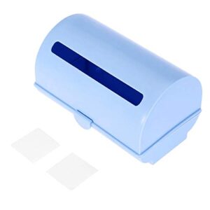 3 colors back organizer rack adhesive wall mount trash garbage plastic bag storage box plastic bag dispenser (blue)