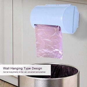 3 Colors Back Organizer Rack Adhesive Wall Mount Trash Garbage Plastic Bag Storage Box Plastic Bag Dispenser (Blue)