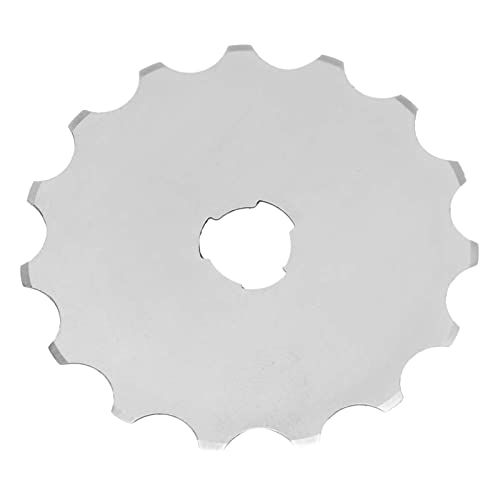 Watris Veiyi 45mm Rotary Cutter Blades, 5PCS Perforating Rotary Replacement Blade, Wide Skip Blade Edging Tool for Crochet Edge Projects, Fleece