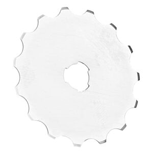 Watris Veiyi 45mm Rotary Cutter Blades, 5PCS Perforating Rotary Replacement Blade, Wide Skip Blade Edging Tool for Crochet Edge Projects, Fleece