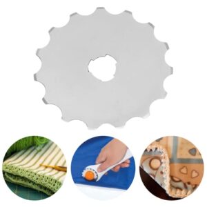 Watris Veiyi 45mm Rotary Cutter Blades, 5PCS Perforating Rotary Replacement Blade, Wide Skip Blade Edging Tool for Crochet Edge Projects, Fleece