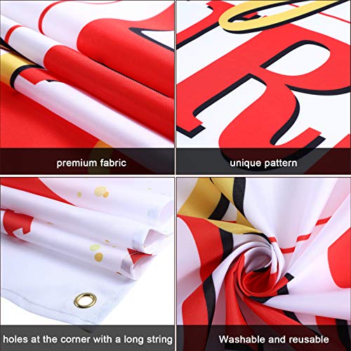 Nurse Graduation Party Banner Large Gold Red Nurse Theme Congrats Nurse Backdrop Photo Prop Background with Rope for Nurse Graduation Party Indoor Outdoor Decor Supplies, 72.8 x 43.3 Inch