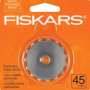 Fiskars 193610-1001 Perforating Rotary Replacement Blade, 45 mm , Gray