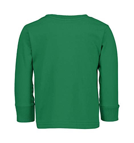 Leprechaun Suit - Four Leaf Clover Long Sleeve Toddler Cotton Jersey Shirt (Kelly, 2T)