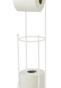 Home Basics Toilet Tissue Organizer, White