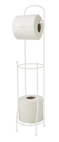 Home Basics Toilet Tissue Organizer, White