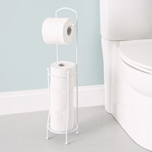 Home Basics Toilet Tissue Organizer, White