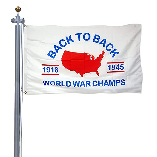 -Back to Back World War Champs Flag 3x5 FT Banner，The color is bright and lasting, not easy to fade.