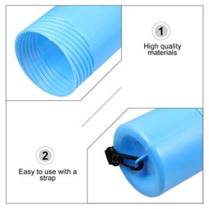 EXCEART 2pcs Document Blueprint Drawing Painting Portfolio Poster Expandable Hard Plastic Storage Tube with Adjustable Shoulder Strap Waterproof Carrying Case(White, Blue)