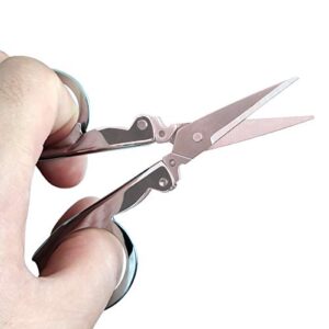 2Pcs Mini Scissors,Foldable Scissors Stainless,Travel Scissors for Can Hang on Your Key Chain,for Craft, Camping, Outdoors