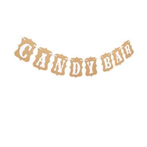 Candy Bar Party Banner,Wedding Party Reception Buffet Decoration Photography Banner Prop (White)