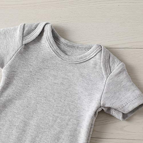 Acwssit I Love My Grandma And Grandpa Baby Boy Clothes Unisex Funny Baby Bodysuits 0-3 Months (Gray,3-6M)