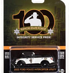 Greenlight 28100-F Anniversary Collection Series 14 - 2022 Police Interceptor Utility - Illinois State Police 100th Anniversary 1:64 Scale Diecast