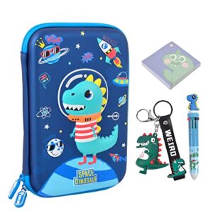 ZINO Dinosaur Pencil Case,Large Capacity 3D EVA Pencil Organizer with Compartment for School girls boys kids