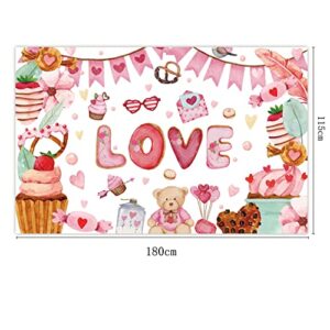 Large Happy Valentines Day Backdrop for Photography, Love Backdrop Decor Background Valentine's Day Banner Party Decorations