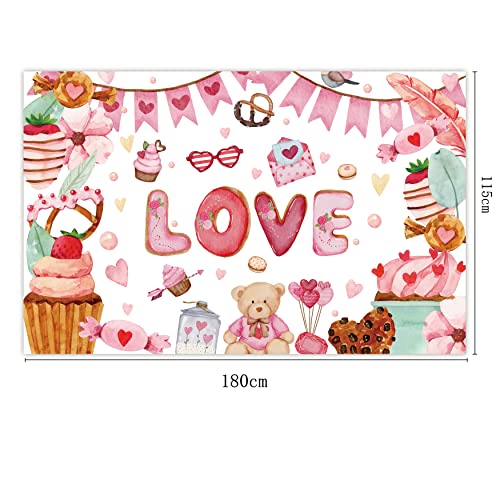 Large Happy Valentines Day Backdrop for Photography, Love Backdrop Decor Background Valentine's Day Banner Party Decorations