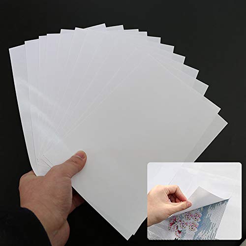 20 Sheets Diamond Painting Release Paper Non-Stick Reusable Paper Cover for Full and Partial Drills Diamond Painting Accessories (5.83 x 8.27 Inch)