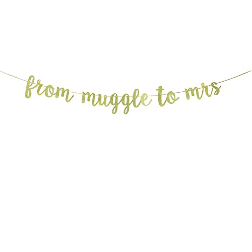 TENNYCHAOR From Muggle To Mrs Banner,Bridal Shower Engagement Bachelorette Party Decorations Supplies.