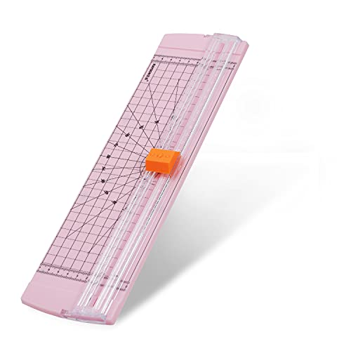 Rayson RC4000P-US Paper Cutter Trimmer, A4 Size (12 inch) Paper Cutter for Coupon, Craft Paper and Photos (Light Pink)