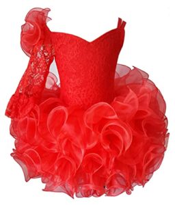 jenniferwu g192 infant toddler baby newborn little girl’s pageant party birthday dress red size 4t