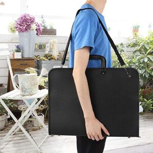 Drawing Board Bag, Art Portfolio Case, 18.9 x 14.5inch A3 Art Portfolio Tote Carries Drawings Sketch Pads Books Canvas Frames, PVC Portable Painting Plate Bag Drawing Sketch Board Storage Bag