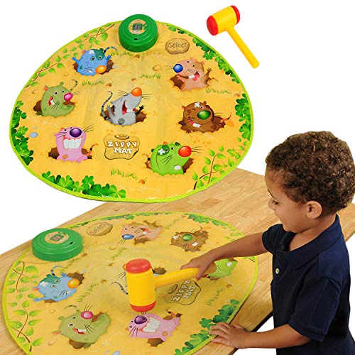 Constructive Playthings CP Toys Smack the Moles - Playmat with Hammer Classic Game of Endless Fun