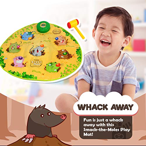 Constructive Playthings CP Toys Smack the Moles - Playmat with Hammer Classic Game of Endless Fun