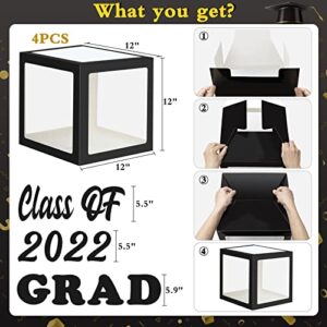 KMUYSL 2022 Graduation Party Decorations, Graduation Balloon Boxes & 2022 Graduation Banners Set with Grad Balloons, Grad Hanging Spiral, Graduation Decorations Supplies for Indoor Outdoor Decor