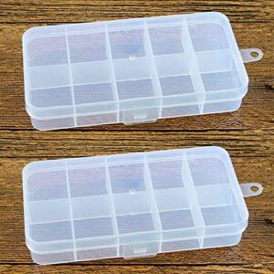 10 grids fixed portable plastic organizer container storage box (2 pcs)