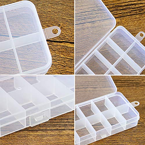 10 Grids Fixed Portable Plastic Organizer Container Storage Box (2 pcs)