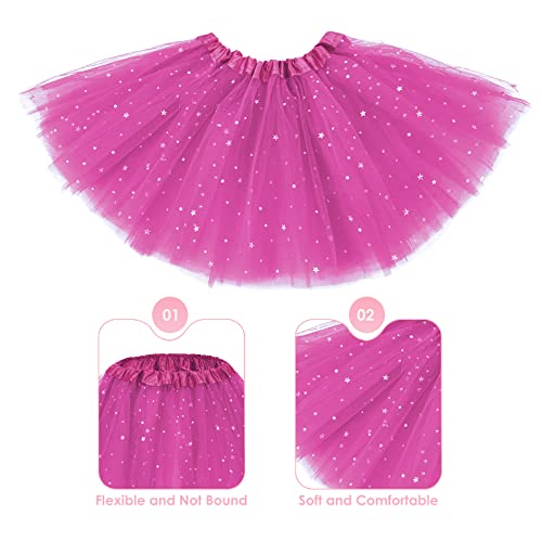 Girls Tutu Skirts Fluffy Ballet Dress Up for Toddler Kids 3 Layers Tulle Tutus Princess Dresses Sparkle Tutu (2T - 8T) Green