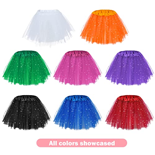 Girls Tutu Skirts Fluffy Ballet Dress Up for Toddler Kids 3 Layers Tulle Tutus Princess Dresses Sparkle Tutu (2T - 8T) Green