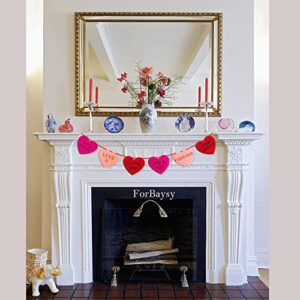 NO DIY Hanging Felt Heart Garland Banners For Valentine's Day Wedding Party Anniversary Honeymoon Decoration (LARGE 1PCS)