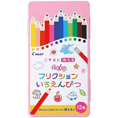 Pilot Frixion Eraseable Colored Pencil 12 Colors with Exclusive Pen Case