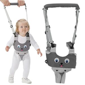 jiawu baby walking harness, baby walker, handheld kids toddler walking harness helper assistant protective belt, adjustable standing up walking learning helper for toddler 8 to 24 month old(#1)