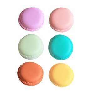 akoak 6 pcs mini macaron candy box earrings/ring/necklace/headphones/sd card storage box round pill box