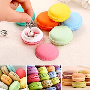 AKOAK 6 Pcs Mini Macaron Candy Box Earrings/Ring/Necklace/Headphones/SD Card Storage Box Round Pill Box