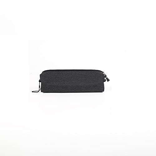 GSHLLO Nylon Pencil Storage Pouch Exam Pencil Case Zipper Pen Bag Portable Office Stationery Pouch Wateroroof Makeup Bag Cosmetic Organiser Pouch for Students Black