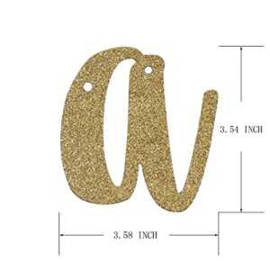 Happy 15TH Anniversary Banner Sign Gold Paper Glitter Party Decorations for 15TH Wedding Anniversary Party Supplies Letters Gold QWLQIAO